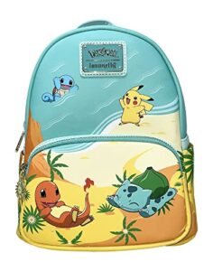 loungefly pokemon original starters beach scene womens double strap shoulder bag purse