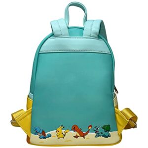 Loungefly Pokemon Original Starters Beach Scene Womens Double Strap Shoulder Bag Purse