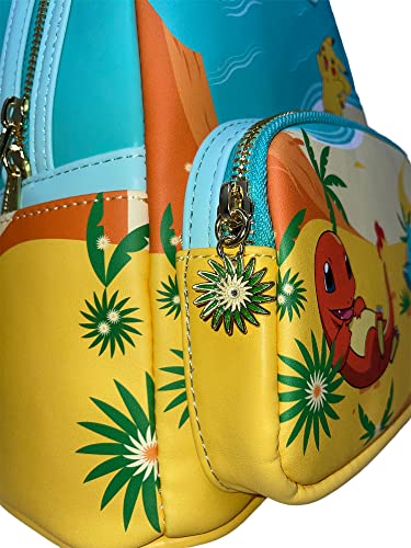 Loungefly Pokemon Original Starters Beach Scene Womens Double Strap Shoulder Bag Purse