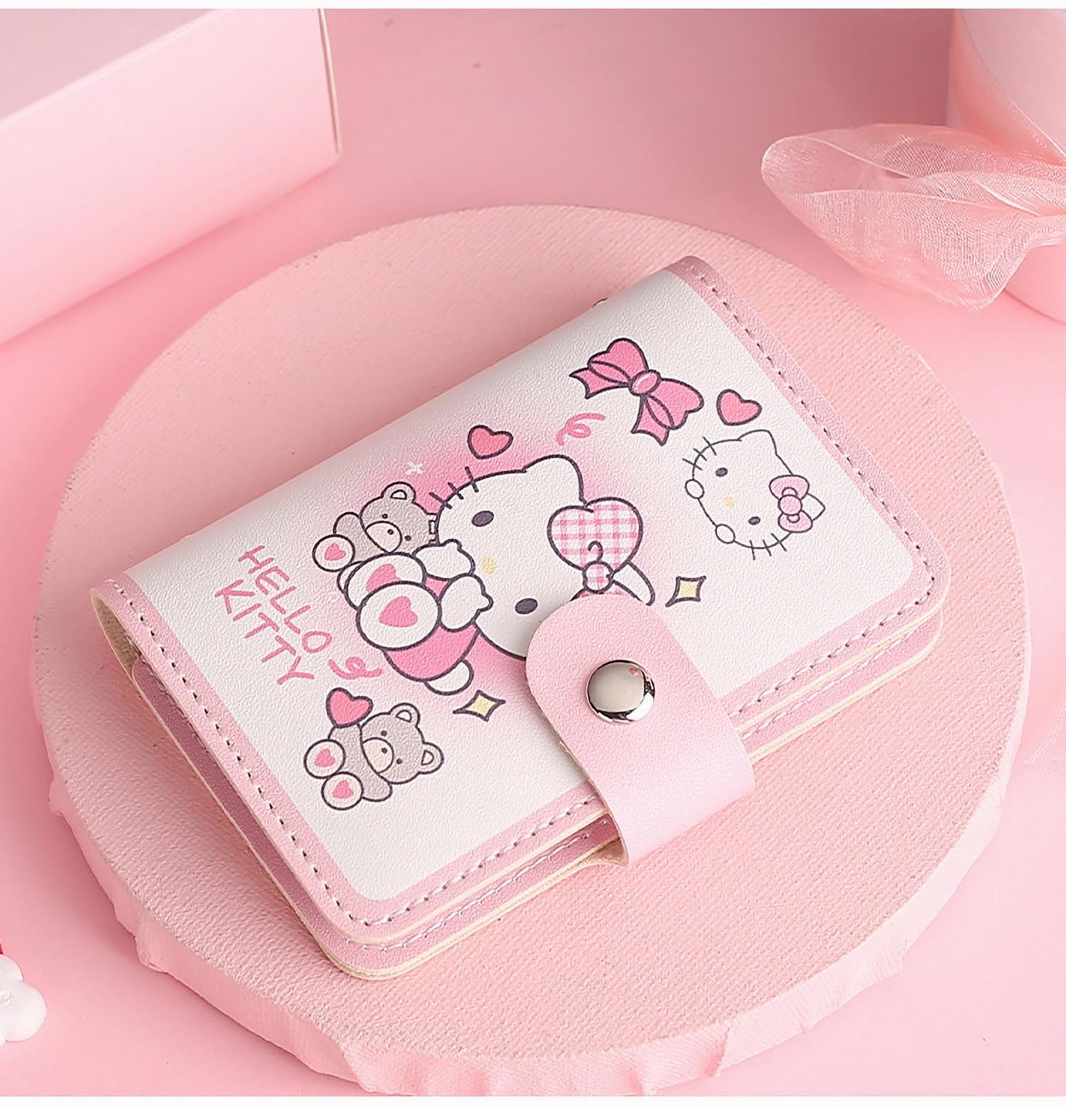 NSRAOIM Credit Card Holder for Women and Girl, 2Pce Cute Mini Thin Leather ID Card Holder Soft PU Leather Credit Card Organizer with 20 Card Slots