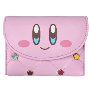 bioworld kirby big face women's tri-fold wallet