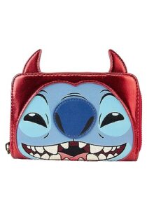 loungefly disney sitch devil zip around wallet