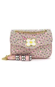 loungefly x sanrio my melody flower field patterned crossbody purse (one size, pink multi)