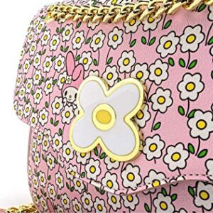 Loungefly x Sanrio My Melody Flower Field Patterned Crossbody Purse (One Size, Pink Multi)