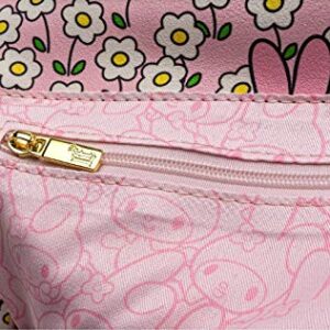 Loungefly x Sanrio My Melody Flower Field Patterned Crossbody Purse (One Size, Pink Multi)