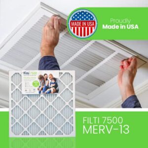 FILTI 20x25x2 Air Filter MERV 13 | Pleated Home Air Filter | HVAC AC Furnace Filter MADE IN USA (2 Pack)