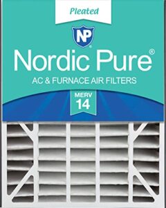 nordic pure 20x25x5 (19_3/4 x 24_1/4 x 4_7/8) air bear replacement 266649-102 merv 14 air filter 1 pack