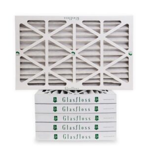 glasfloss 20x25x2 pleated air filter, zl series, merv 10 - actual size: 19 1/2 x 24 1/2 x 1 3/4 (box of 6)