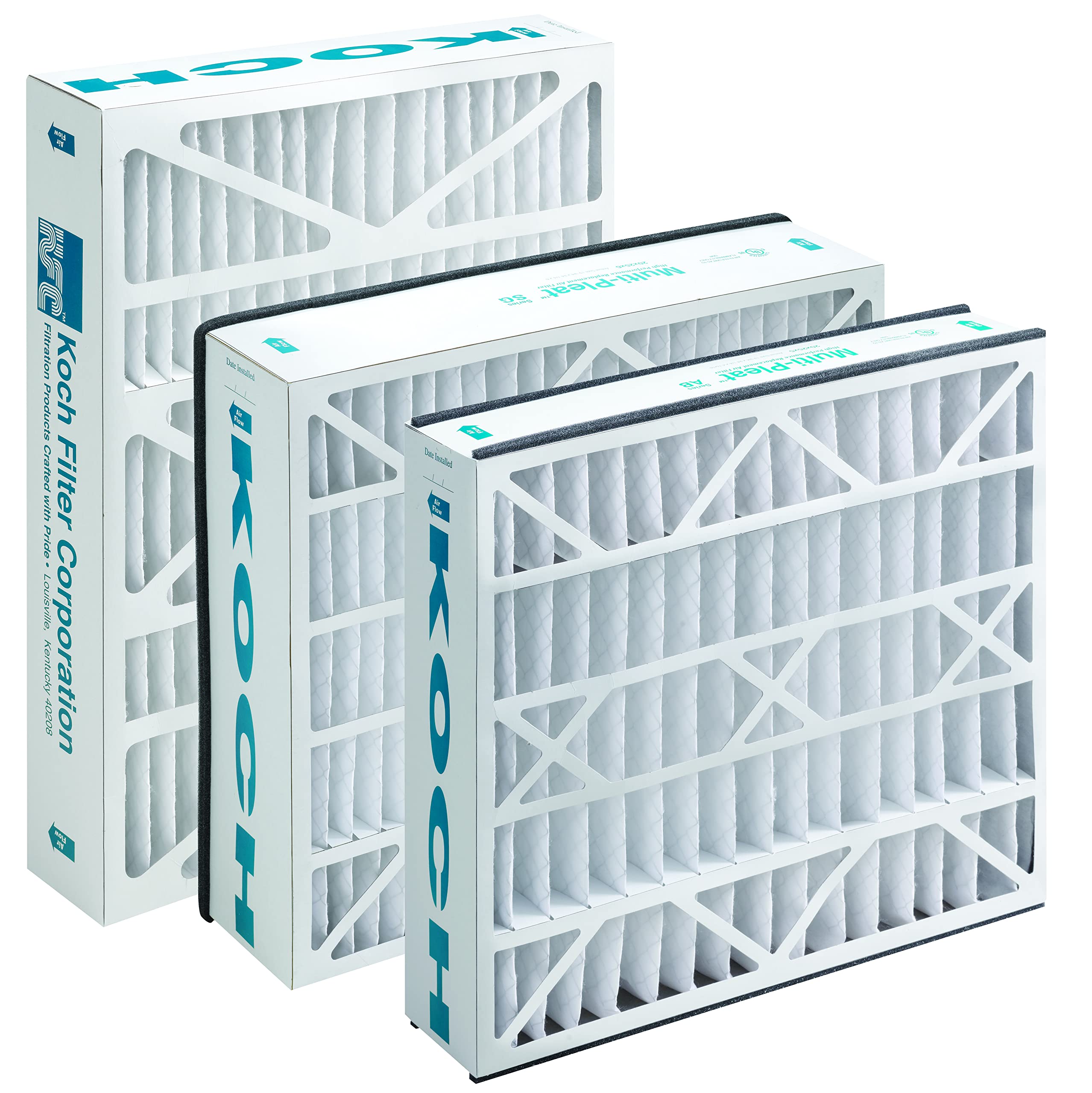 Koch Multi-Pleat filters MERV 8 - size 16x25x4-6 pack