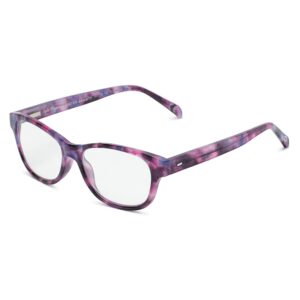 sofia vergara x foster grant women's linda multi focus blue light reading glasses square, purple demi, 52 mm + 1.5