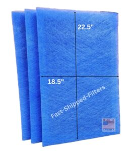 fast-shipped-filters 3 pack 20x25 replacement filter pads compatible with micropower guard air cleaner 20x25 refill blue