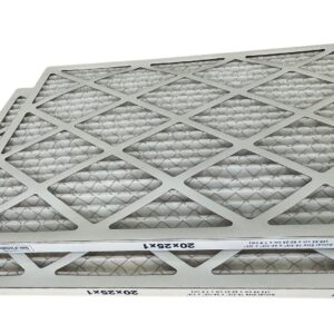 20X25x1- Pleated HVAC Furnace Air Filter- Merv 9- Pack of 2