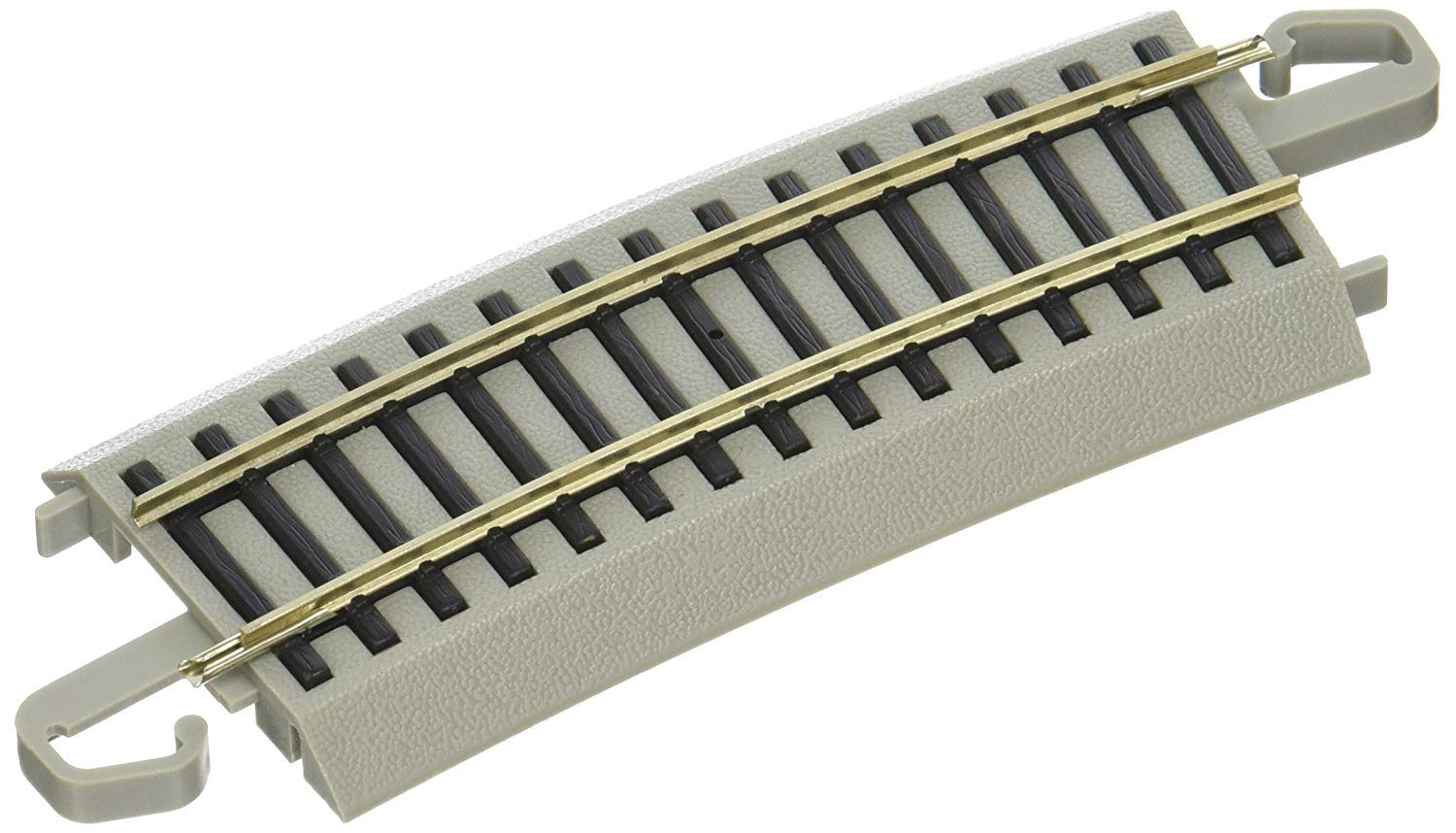 Bachmann Trains - Snap-Fit E-Z TRACK HALF SECTION 22” RADIUS CURVED (4/card) - NICKEL SILVER Rail With Gray Roadbed - HO Scale