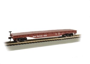 bachmann trains - 52' flat car - great northern #65226 - ho scale