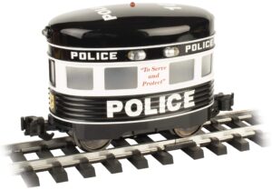 bachmann trains - eggliner powered track vehicle - police - large g scale (96286)