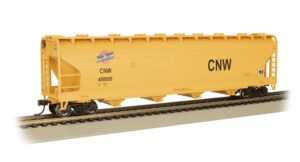 bachmann trains - 56' acf center flow hopper - chicago & north western - ho scale