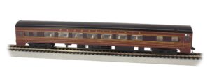 bachmann trains - 85' smooth-side coach car with lighted interior - prr #4244 - fleet of modernism - ho scale (14211),silver