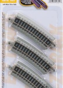 Bachmann E-Z Track Half Section 11.25" Radius Curved Track (6/Card) N Scale