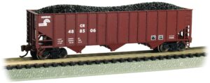 bachmann trains - bethlehem steel 100-ton 3-bay hopper - conrail #488506 - n scale