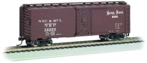 bachmann trains - 40' steam era box car - nickel plate road #13163 - ho scale