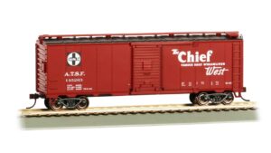 bachmann trains - 40' santa fe map box car - chief #145263 - ho scale