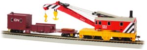 bachmann trains - 250-ton steam crane & boom tender - canadian national - ho scale