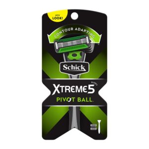 schick xtreme 5 pivot ball men's contour adapting razor with 2 refill cartridges