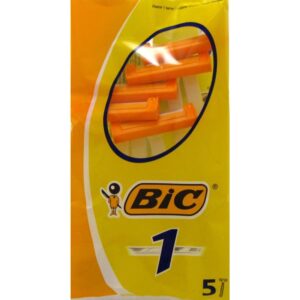 bic razors 5 count normal skin single blade (12 pieces)