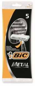 bic metal men's disposable shaving razors, 5-count x 1 pack