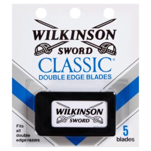 wilkinson sword double edge razor blade refills for men - 5 count