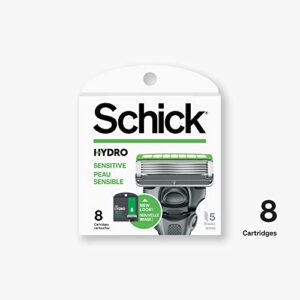 Schick Hydro 5 Sense Sensitive Skin Razor Refills for Men, 8 Count (Pack of 1)