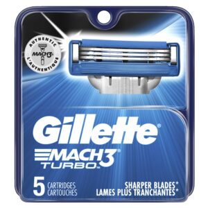 gillette mach3 turbo 5 ct (packaging may vary)