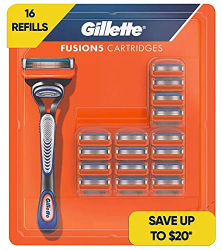 Gillette Fusion5 Men's Razor Blade Refills, 16 Cartridges (packaging may vary)