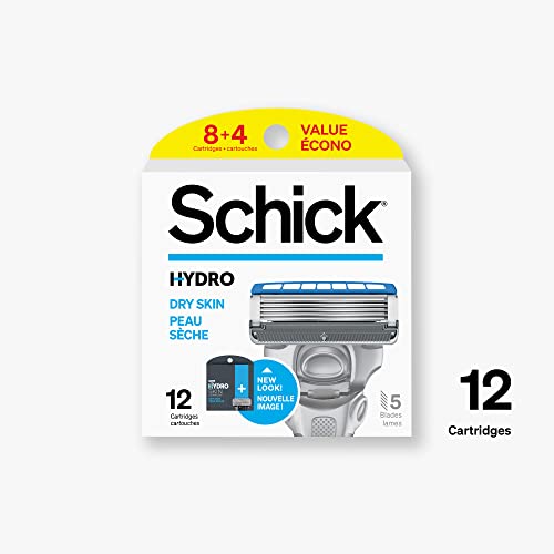 Schick Hydro 5 Sense Hydrate Razor Refills for Men, 12 Count (Pack of 1)