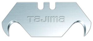 tajima utility knives & blades - 5-pack deep hook blades with premium tempered steel & safety blade dispenser - hkb-5b