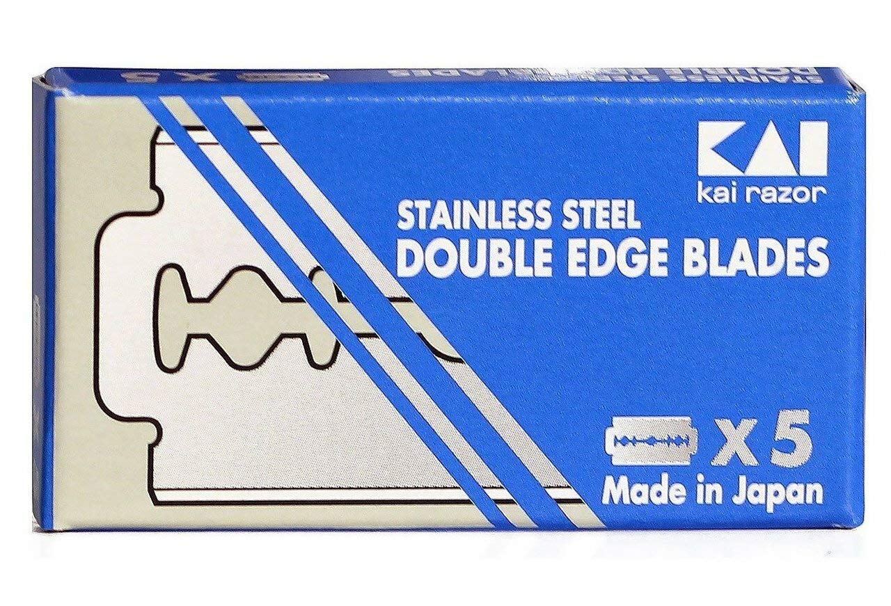 50 Stainless Steel Double Edge Safety Razor Blades from Kai Cutlery