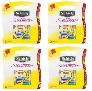 schick silk effects+ plus refill cartridges, 12 count (packaging may vary)