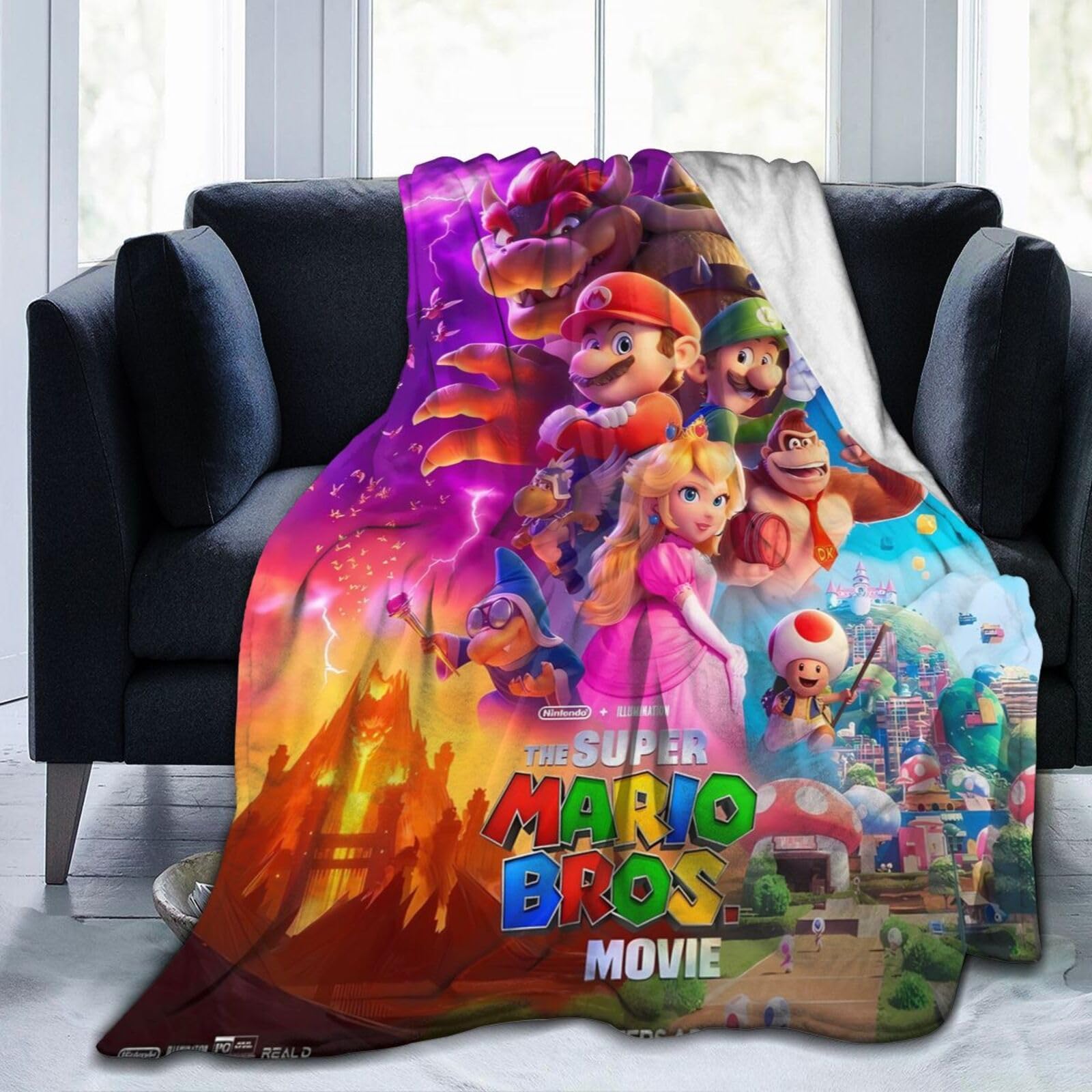 Cartoon Blanket Warm Throw Blanket Ultra-Soft Blanket for Bed Car Sofa Bedroom 50"X40"