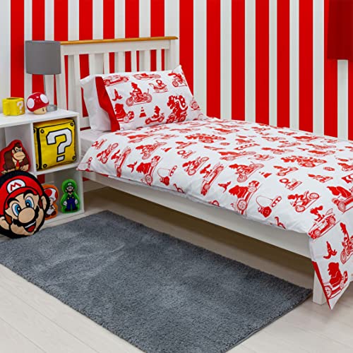 Nintendo Mario Closeup Single Duvet Cover Set