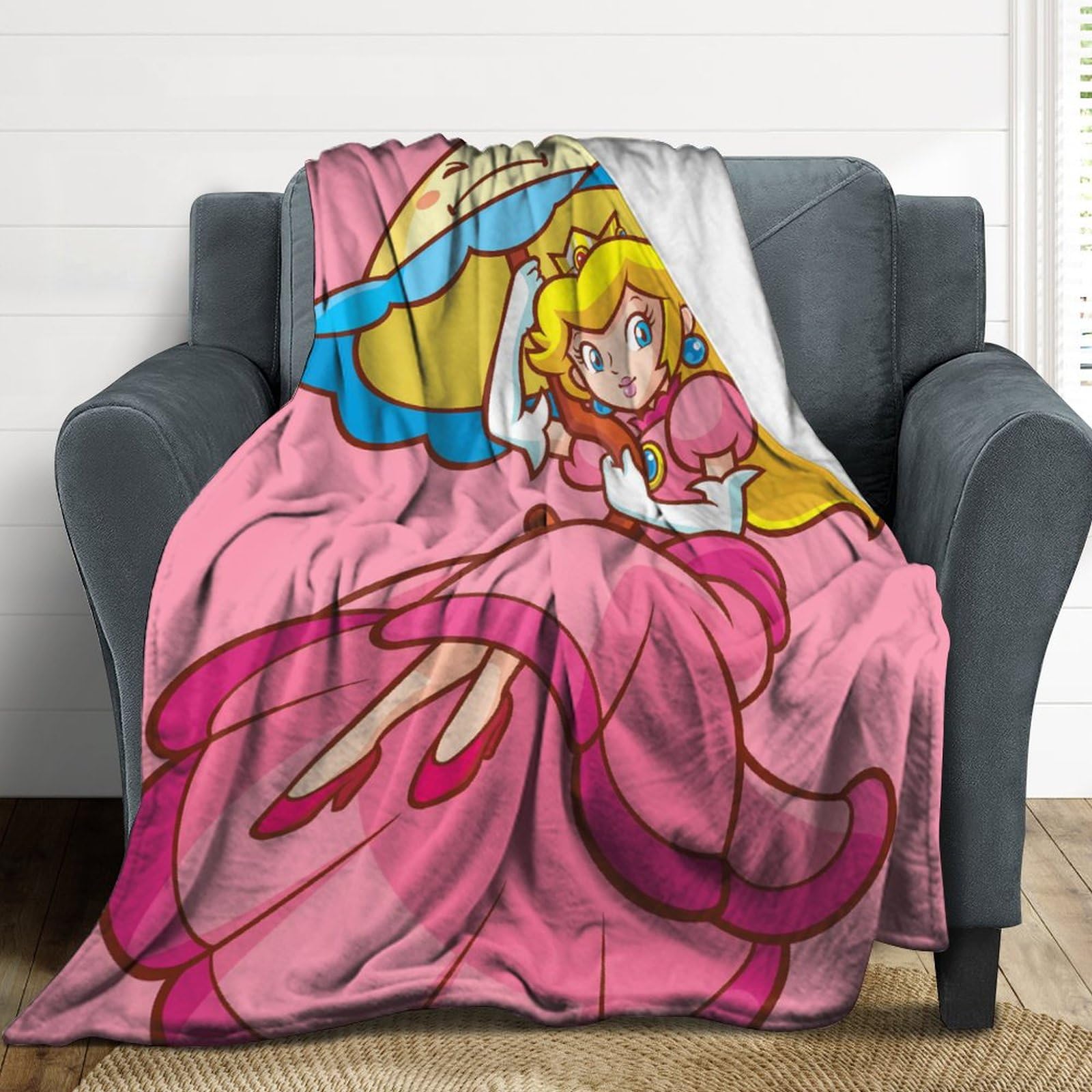 Cartoon Princess Blankets Throw Blanket Super Soft Flannel Lightweight Blanket for Boys Girls 50x40 in