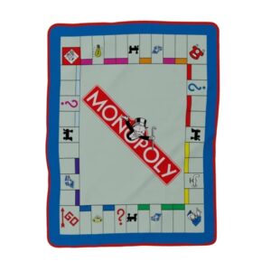 franco hasbro games monopoly bedding super soft micro raschel throw, 46 in x 60 in, (official licensed product) collectibles