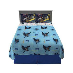 franco kids bedding super soft microfiber sheet set, full, batman