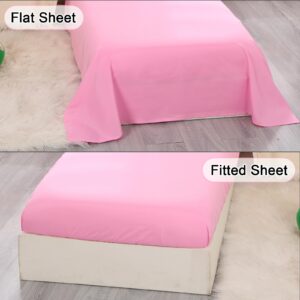 Wowelife Toddler Bedding Sets for Girls 4 Piece Unicorn Toddler Bed Set with Comforter, Flat Sheet, Fitted Sheet and Pillowcase (Pink Unicorn)