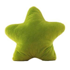 zhidiloveyou star pillow plush green, stuffed star shaped pillow cute toy for kids, 15.7 inch