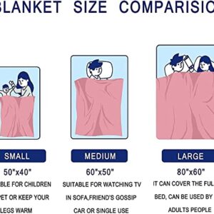 NICHIYOBI Redcap Beard Plumber Bros Game Flannel Blanket Kobayashi Tohru Kanna Lightweight Cozy Throw Blanket Warm Bed Blanket fit Sofa and Couch (05,Medium 60x50in)