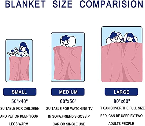 NICHIYOBI Redcap Beard Plumber Bros Game Flannel Blanket Kobayashi Tohru Kanna Lightweight Cozy Throw Blanket Warm Bed Blanket fit Sofa and Couch (05,Medium 60x50in)