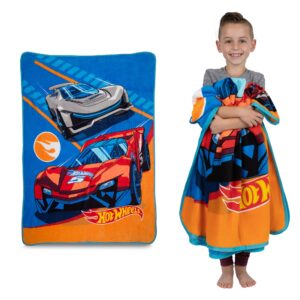 franco kids bedding super soft micro raschel throw, 46 in x 60 in, hot wheels