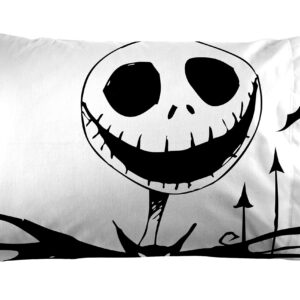 Jay Franco Nightmare Before Christmas Together 1 Pack Pillowcase - Double-Sided Kids Super Soft Bedding (Official Product)