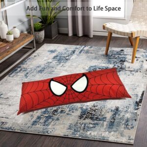 Spider Red Man Body Pillow Cover with Hidden Zipper 20x54inches Double Printed Pillowcase Cover