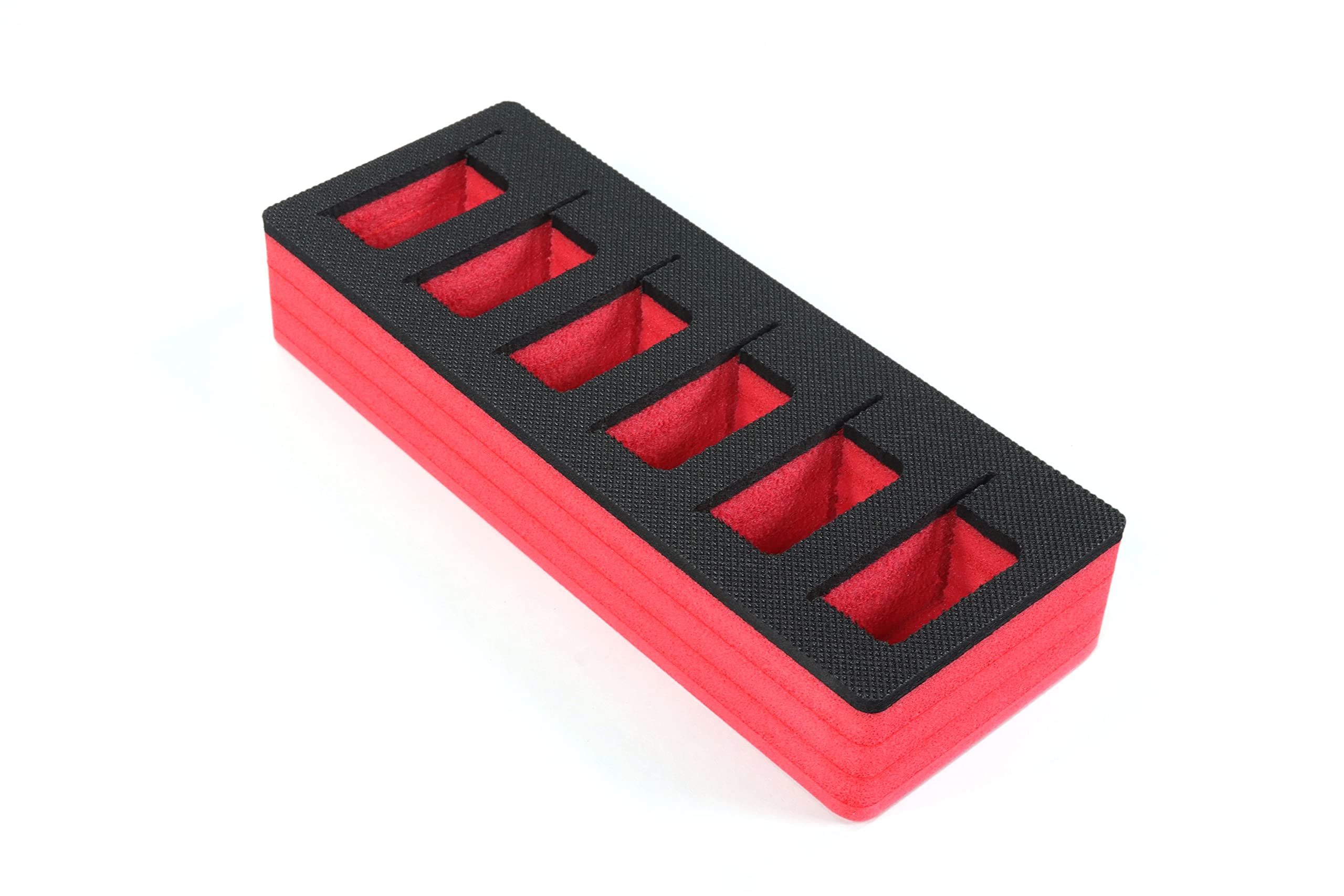 Polar Whale Cocktail Capsule Drawer Organizer Tray Red and Black Foam Insert Compatible with Bartesian for Kitchen Home Bar Party Waterproof Washable 6 Compartment 4.5 x 11.75 Inches